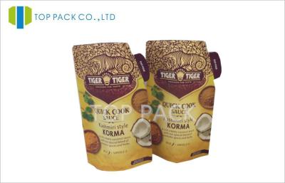 China Cook Sauce Plastic Spices Packaging , PET / PE Food Pouch Packaging for sale