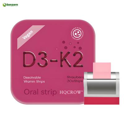 중국 OEM 비타민 D3 K2 로젠스 구강 용해 필름 비타민 D3 플러스 K2 판매용