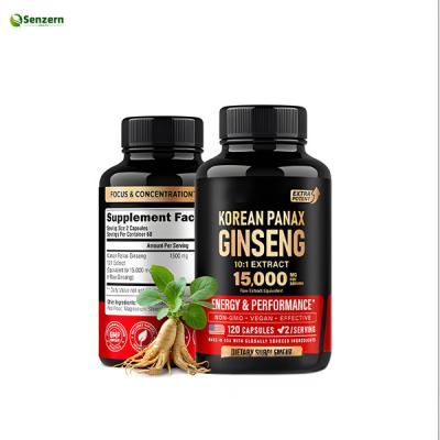 China OEM Korean Red Ginseng Capsules 1650mg Enhance Athletic Performance for sale
