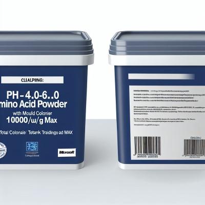 China pH 4.0-6.0 Amino Acid Powder with Mould 25CFU/g Max Total Colonier 1000CFU/g Max for sale