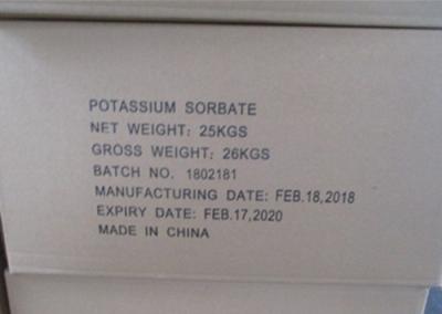 China Sorbate de potássio do ensaio dos preservativos 101,0% do produto comestível de CAS 24634-61-5 granulado à venda