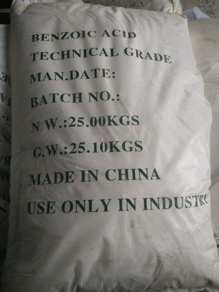 Quality Colorless CAS 65-85-0 Pure Benzoic Acid Food Preservative Tech Grade for sale