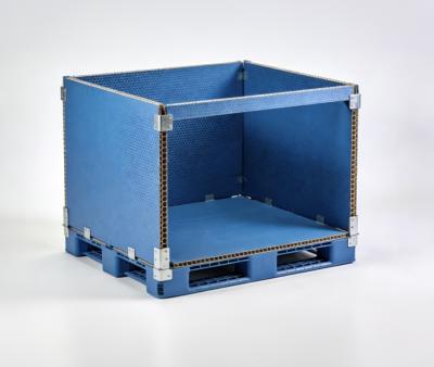 China Durable Lightweight Honeycomb Panel Collapsible Sleeve Box with Foldable Bulk Container Design for sale