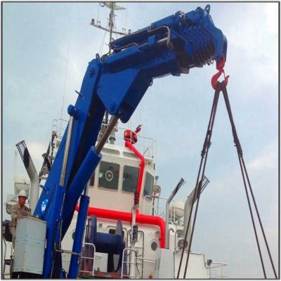China Hydraulic Knuckle Boom Crane Installation Manufacturer Marine Ship Deck Crane for sale