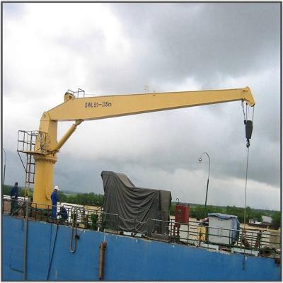 China Straight Boom Harbor Crane Pedestals and Platform Marine Ship Deck Crane for sale