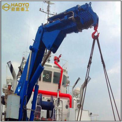 China Hydraulic Knuckle Boom Boat Pedestal Crane Sales Marine Ship Deck Crane for sale