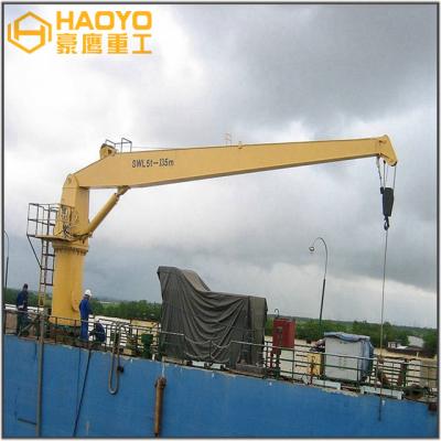 China HAOYO Mini Offshore Electric Lifting  Hoist Fixed Crane Marine Ship Deck Crane for sale