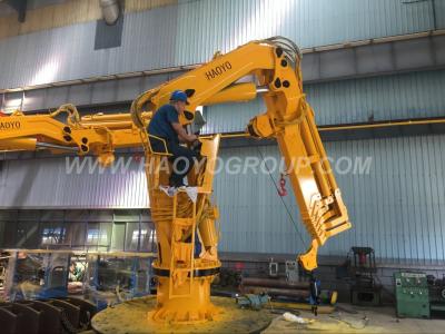 China Marine Ship Folding Crane Connect to Ship Engineer Marine Ship Deck Crane for sale