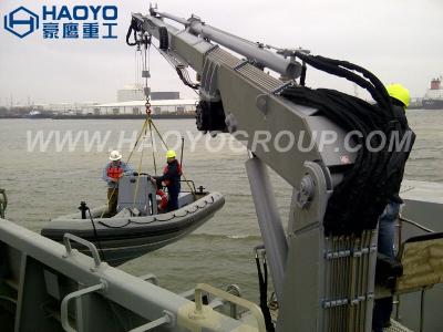 China HAOYO Good Quality Yacht Davit Marine Deck Crane Marine Ship Deck Crane for sale