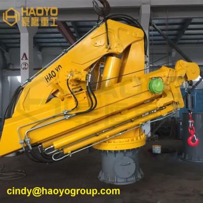 China Small 1 ton Foldable Boom Provision Boat Deck Crane on Ship Marine Ship Deck Crane for sale