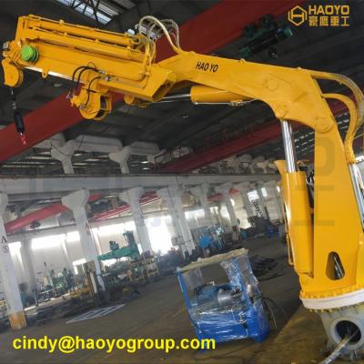 China Hydraulic Small Boat Folding Electric Mini Marine Cranes Marine Ship Deck Crane for sale