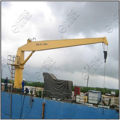 China Stiff Boom Offshore Ship Cranes for sale Marine Ship Deck Crane for sale