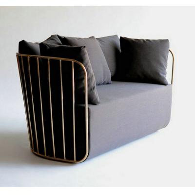 China Bride’s Veil love sofa by phase design in leather or fabric with chromed or powder coated frame for sale