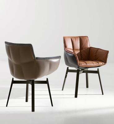 China Husk Dining Chair By Patricia Urquiola B&b Italia in fabric and leather cushion for sale
