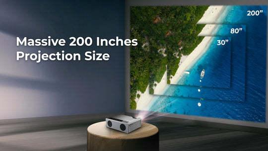 Ehomm W1 Projector displaying high-resolution content