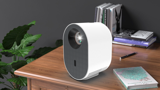 C1 Mini Smart Portable Projector showing compact design and projection capabilities
