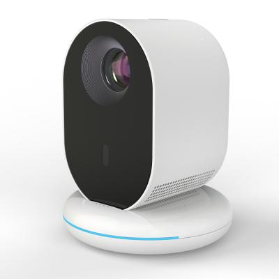 China C1 White Cordless Mini Projector 20000mAh Lithium Battery Smart Android Projector for sale
