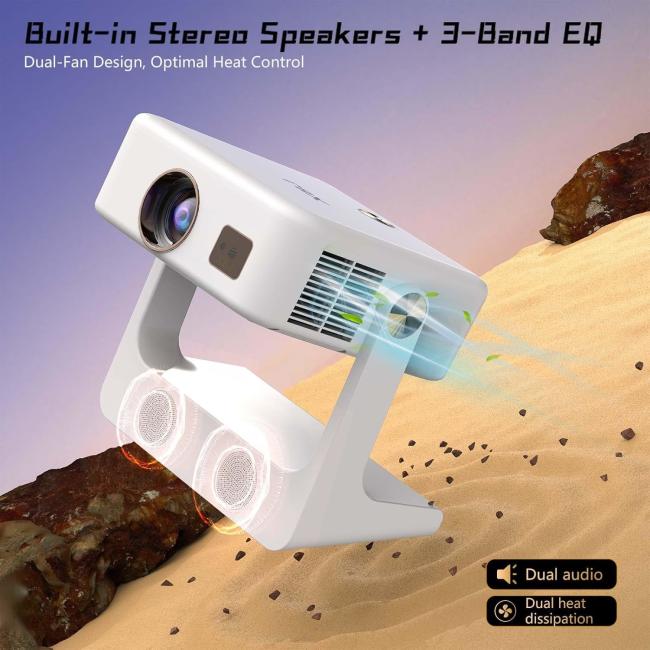 Smart projector showing connectivity options