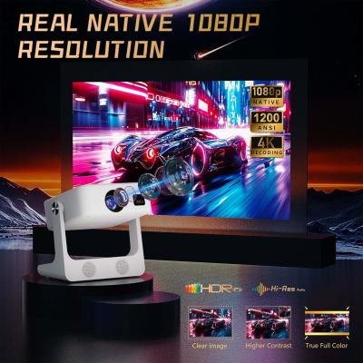 China Ehomm D1 Dark Gray FHD Android Smart Flagship Auto Focus Video Movie Flip Projector for sale