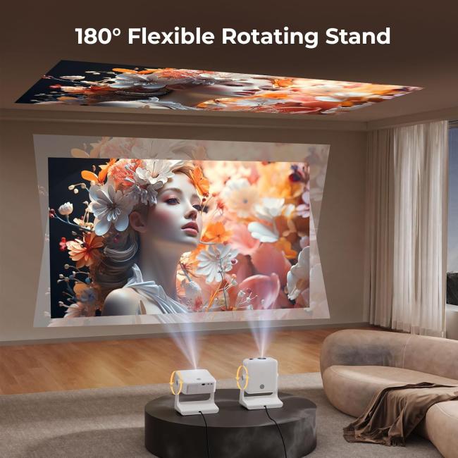 D1 Projector showing 180° flip hover design