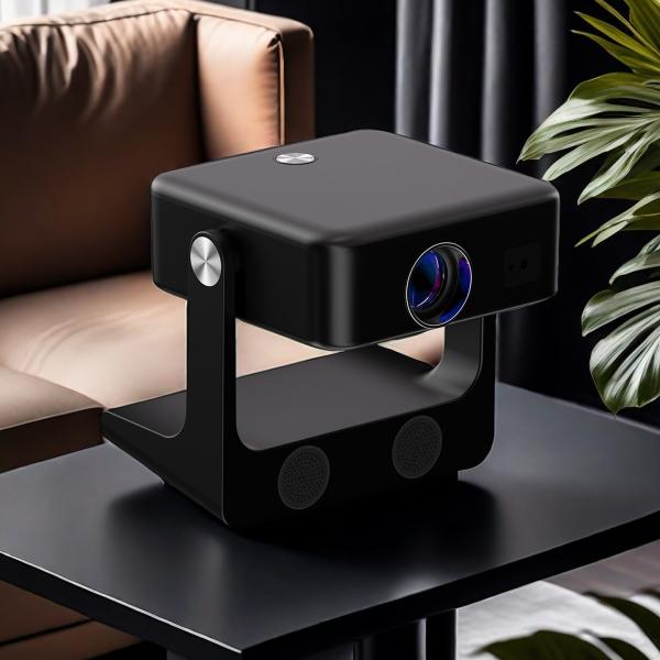 Quality D1 Dark Gray Full HD 1080P Projector , Black Android TV Smart Projector With Netflix for sale