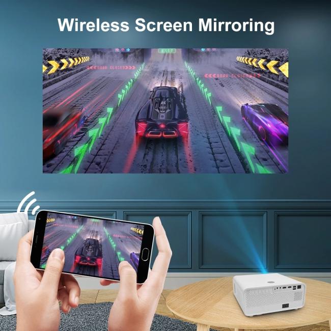 Ehomm X5 Projector displaying vibrant 700 ANSI lumen image
