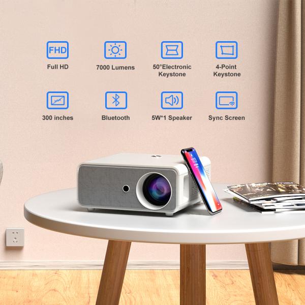 Quality X1 Auto Focus Android Education Projector White Flagship Projector FHD Native for sale