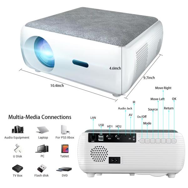 Quality X2 Full HD Education Projector / Android Smart Projector Android 9.0 for sale