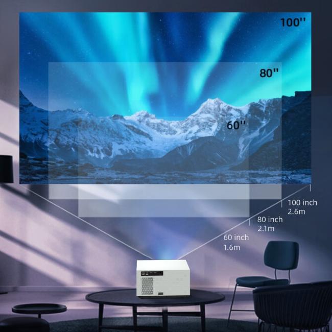 Android 11.0 system interface on projector