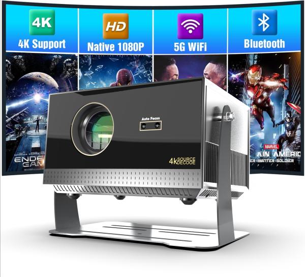 Quality H1 360° Flip 1080P 4K Projector Dust Free Android 12.0 600 ANSI Lumens Projector for sale