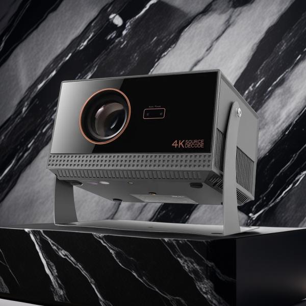 Quality H1 Dark Gray Full HD Flip Dust Free Projector Full Sealed Auto Focus Android Smart Projector for sale