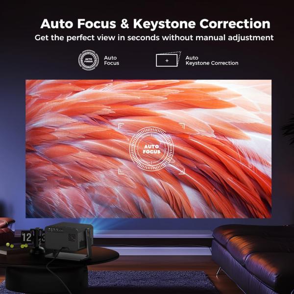 Quality H3 White 360° Rotating Projector 1080P Voice Control Android TV Smart Projector for sale