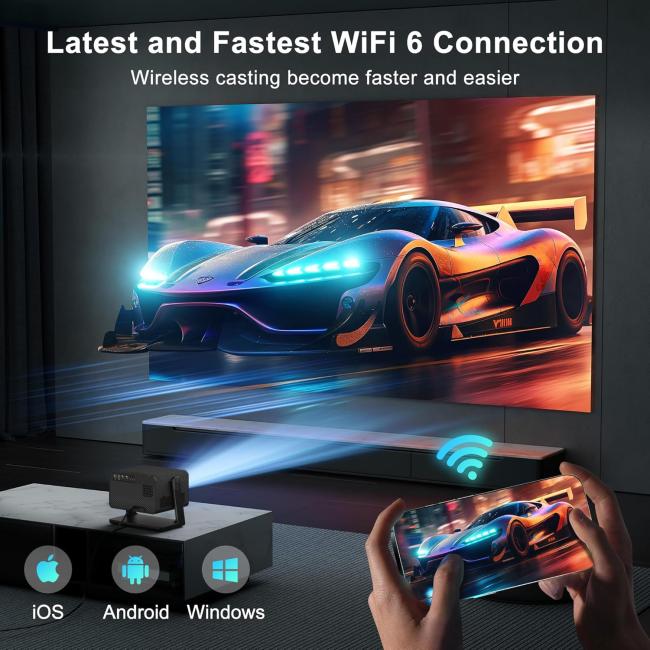 H3 projector displaying high-quality 1080P image
