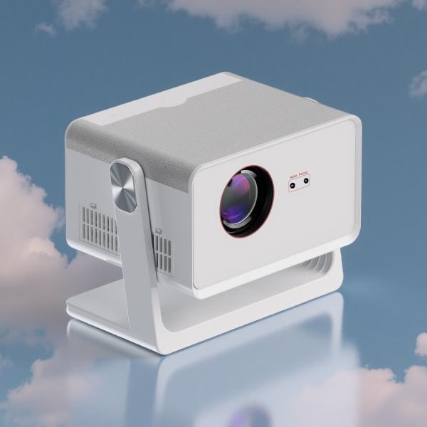 Quality H3 White Rotating 1080P Android Projector , Smart Home Cinema Projector for sale
