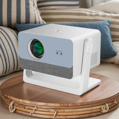 China H5 White Full HD Home Cinema Projector Android TV Google Licensed 1080P Rotating 360° for sale