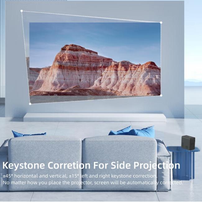 Ehomm F6 Mini Projector in home environment