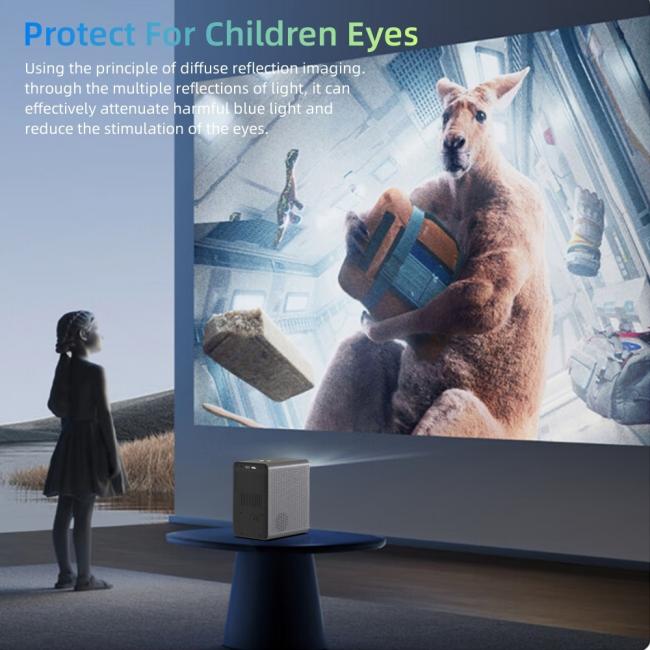 Ehomm F6 Mini Projector displaying high-quality image