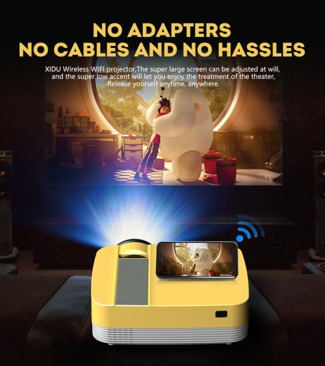 Projector connectivity ports showing HDMI and USB