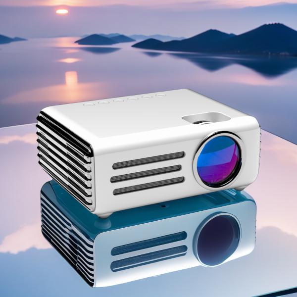 Quality T3 White Smart Portable Projector Android 9.0 1080P Mini Projector For Home for sale