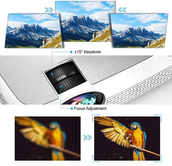 Quality Q5 White Mini 1080P Projector Android 9.0 Smart Compact Projector for sale