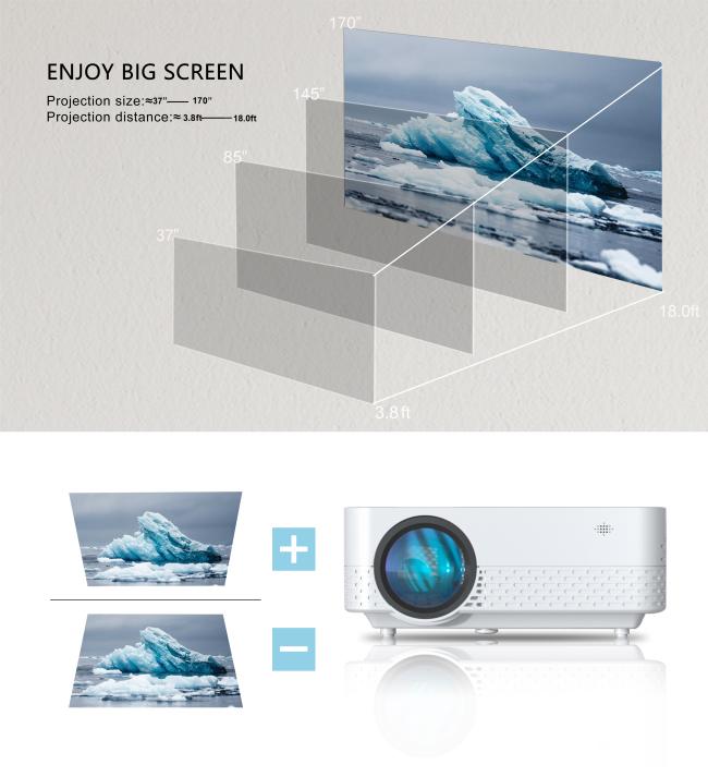 Projector connectivity options including WiFi 6 and Bluetooth 5.0