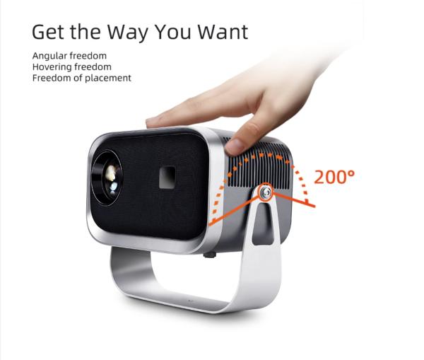 Quality OEM K6 Mini Portable Projector 4k Android 360° Freestyle Auto Focus Projector for sale