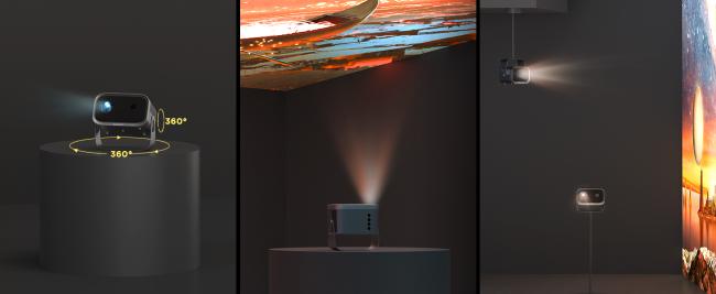 Projector showing eye-safe design for family use