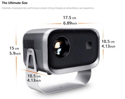 Cina K6 Mini HD 720P Proiettore Android 360° Rotante Flip Home Smart Projector 4K Auto Focus in vendita