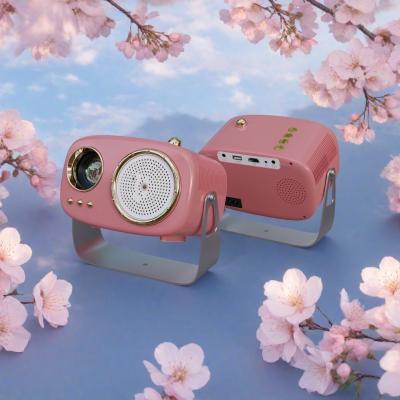 China Ehomm K2 Pink 720P Mini Projector Android 11.0 360° Freestyle Smart Projector for sale