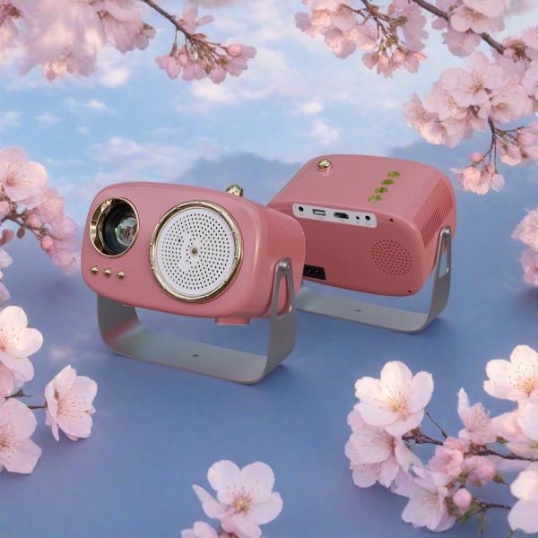 Quality Ehomm K2 Pink 720P Mini Projector Android 11.0 360° Freestyle Smart Projector for sale