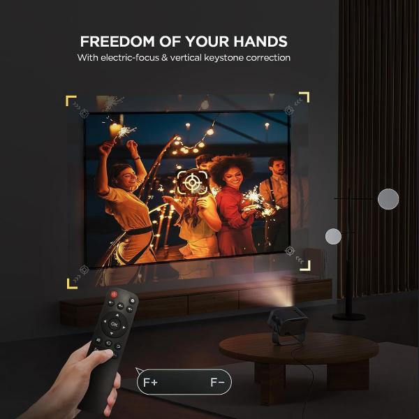 Quality Ehomm K2 Pink 720P Mini Projector Android 11.0 360° Freestyle Smart Projector for sale