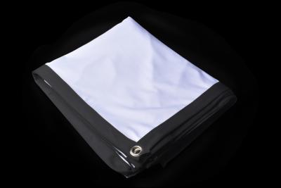 China Simple Elastic Foldable Projector Screen 84 Inch - 150 Inch Tensioned Pull Down Projector Screen for sale