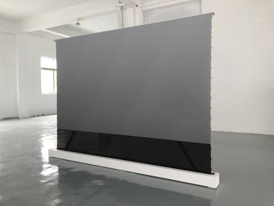 Cina Schermo per proiettore a scomparsa a pavimento elettrico ultra silenzioso, schermo per proiettore tensionato in materiale CBSP in vendita