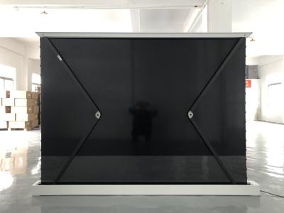 Cina Schermo per proiettore a scomparsa a pavimento elettrico ultra silenzioso, schermo per proiettore tensionato in materiale CBSP in vendita